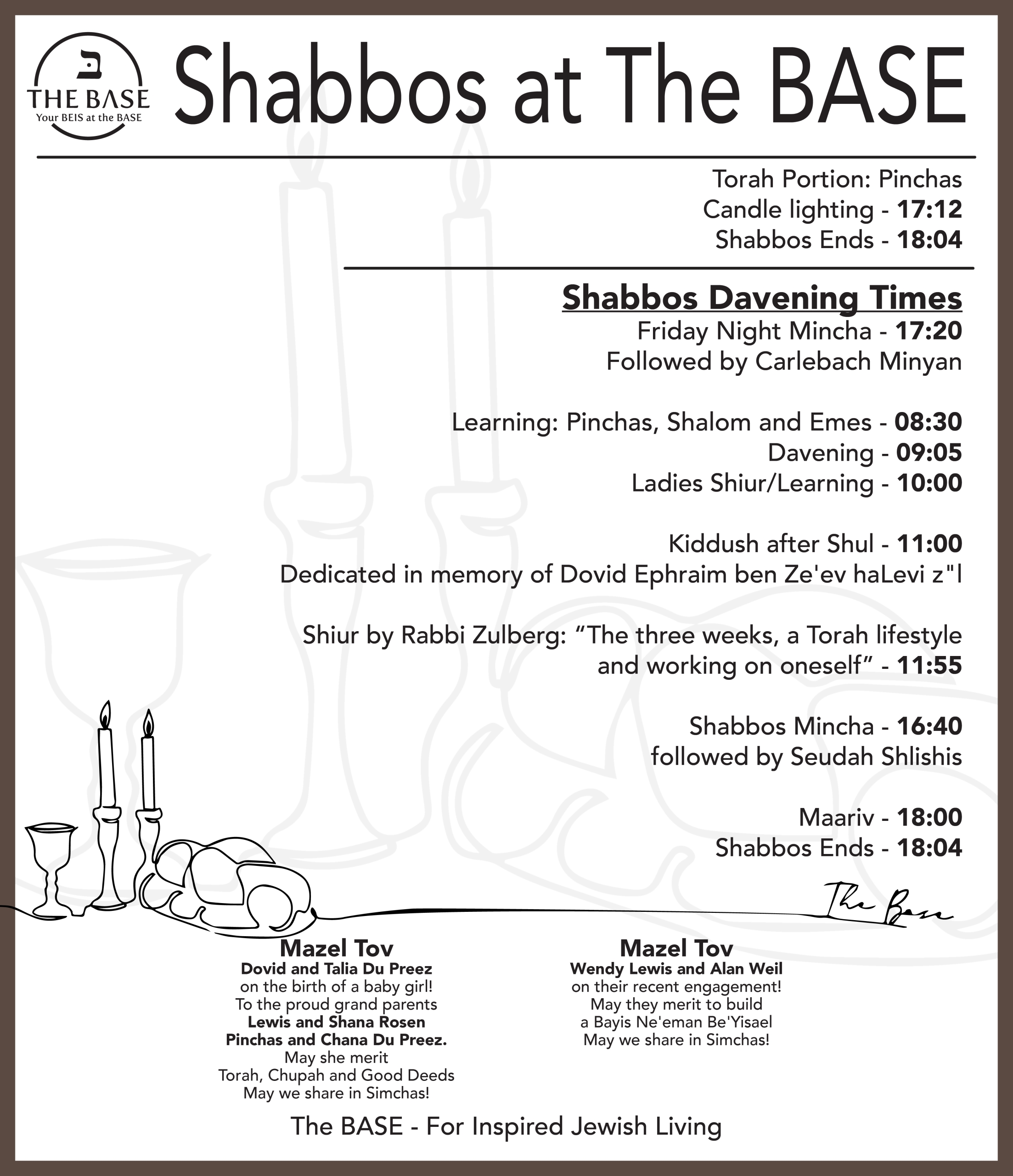 Shabbos – The BASE
